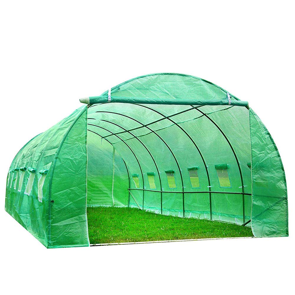 Buy fam famgizmo 6mx3m Fully Galvanised Steel Greenhouse Frame Poly ...