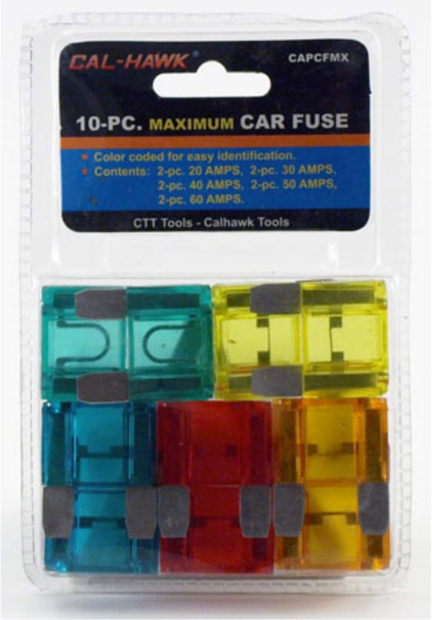 Amazon.com: 10 New Maxi Car Truck Boat RV Fuse 20,30,40,50,60 AMP ...