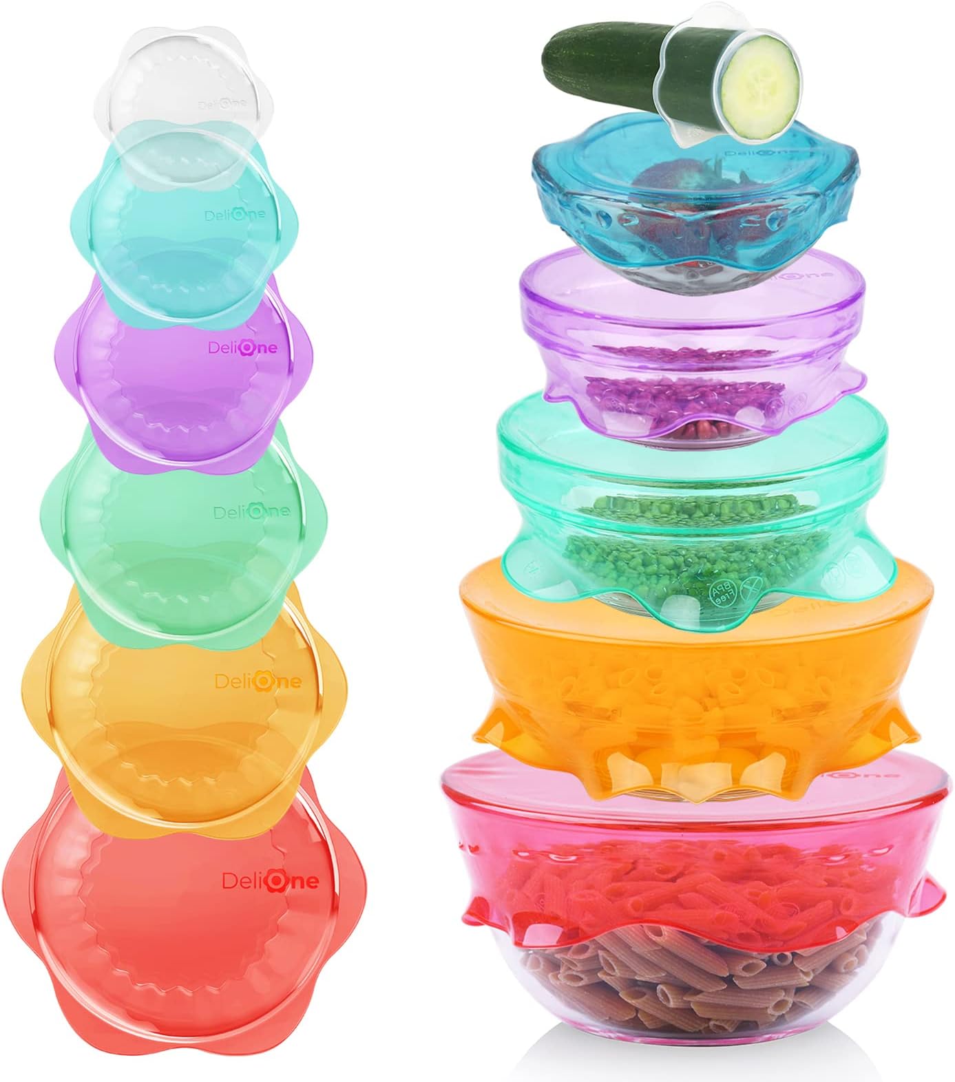 Amazon.com: 30 Pieces Silicone Stretch Lids Rectangle Reusable Silicone ...