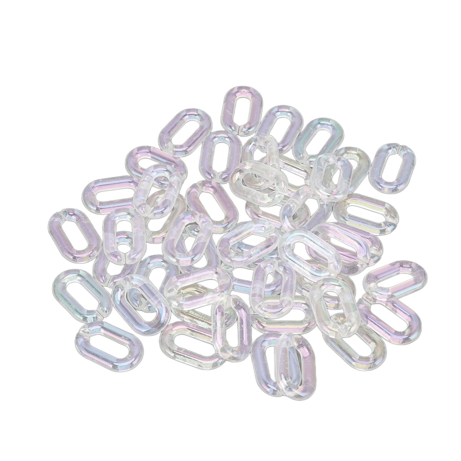 Amazon.com: SWOQ Acrylic Chain Link Transparent Link Rings 50pcs Clear ...