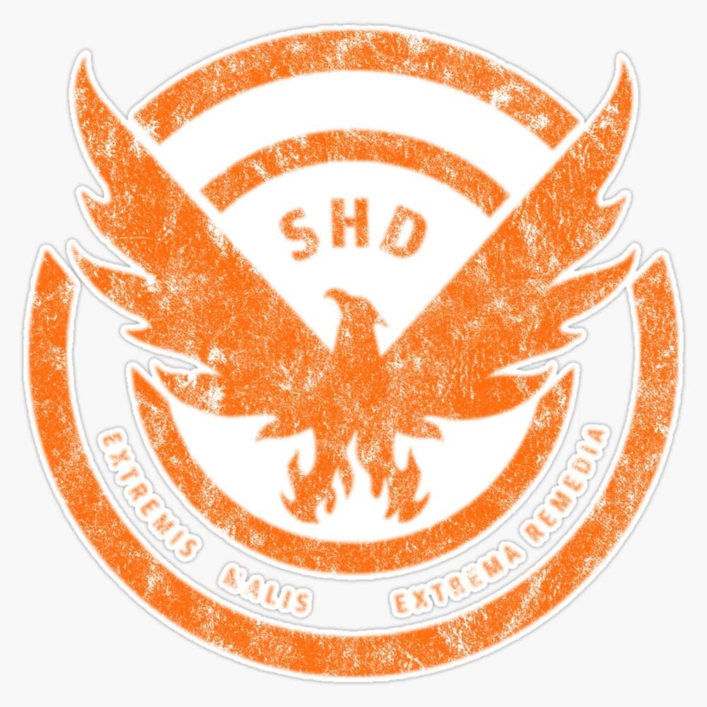 Amazon.com: The Division SHD Logo Distressed Orange Window Bumper ...