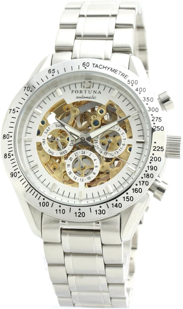 Amazon.com: Fortuna] Manual Winding/Self-Winding Watch with Natural ...