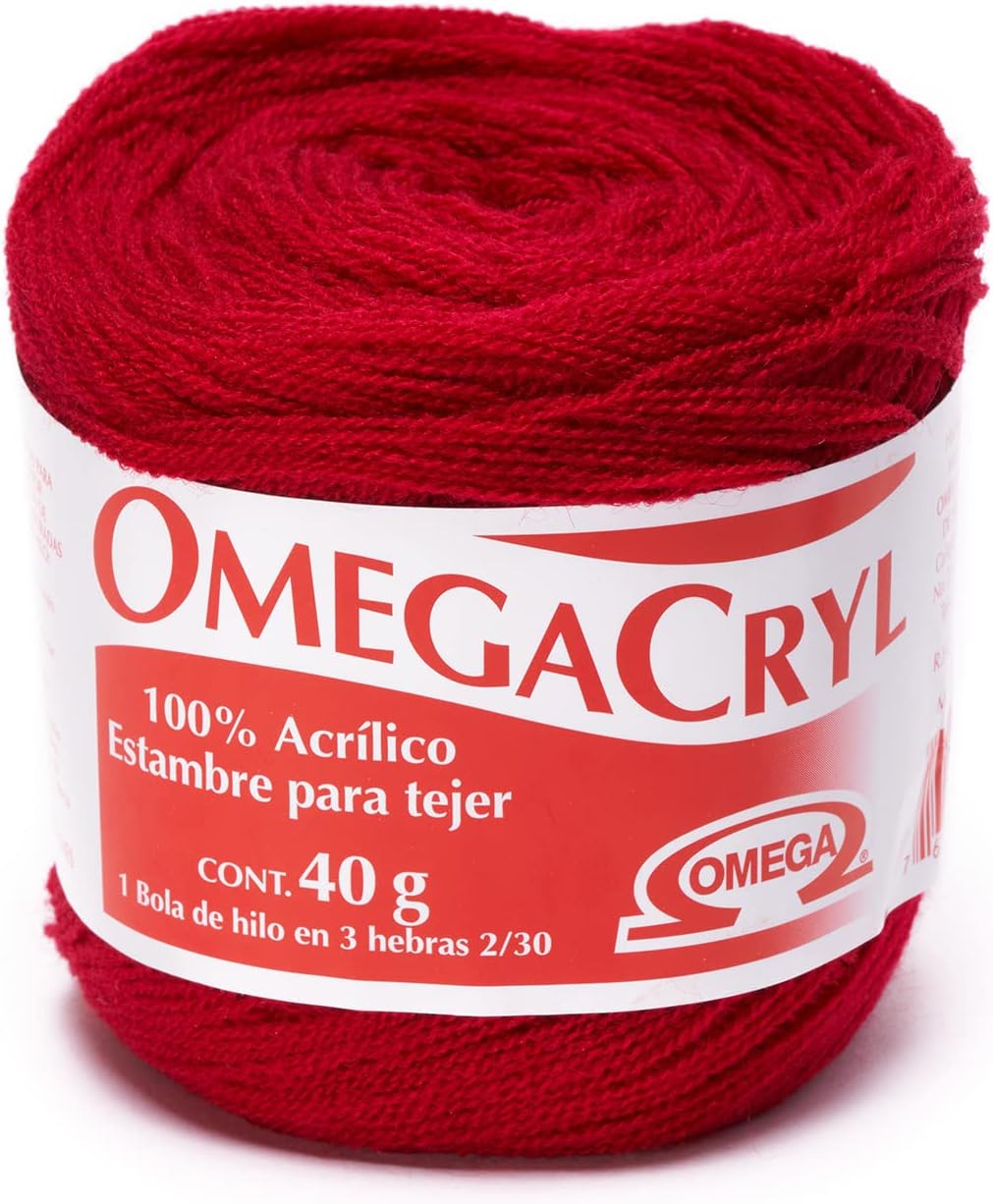 Amazon.com: OMEGACRYL [40grs] by Omega - 3-Thread Yarn Ideal for ...