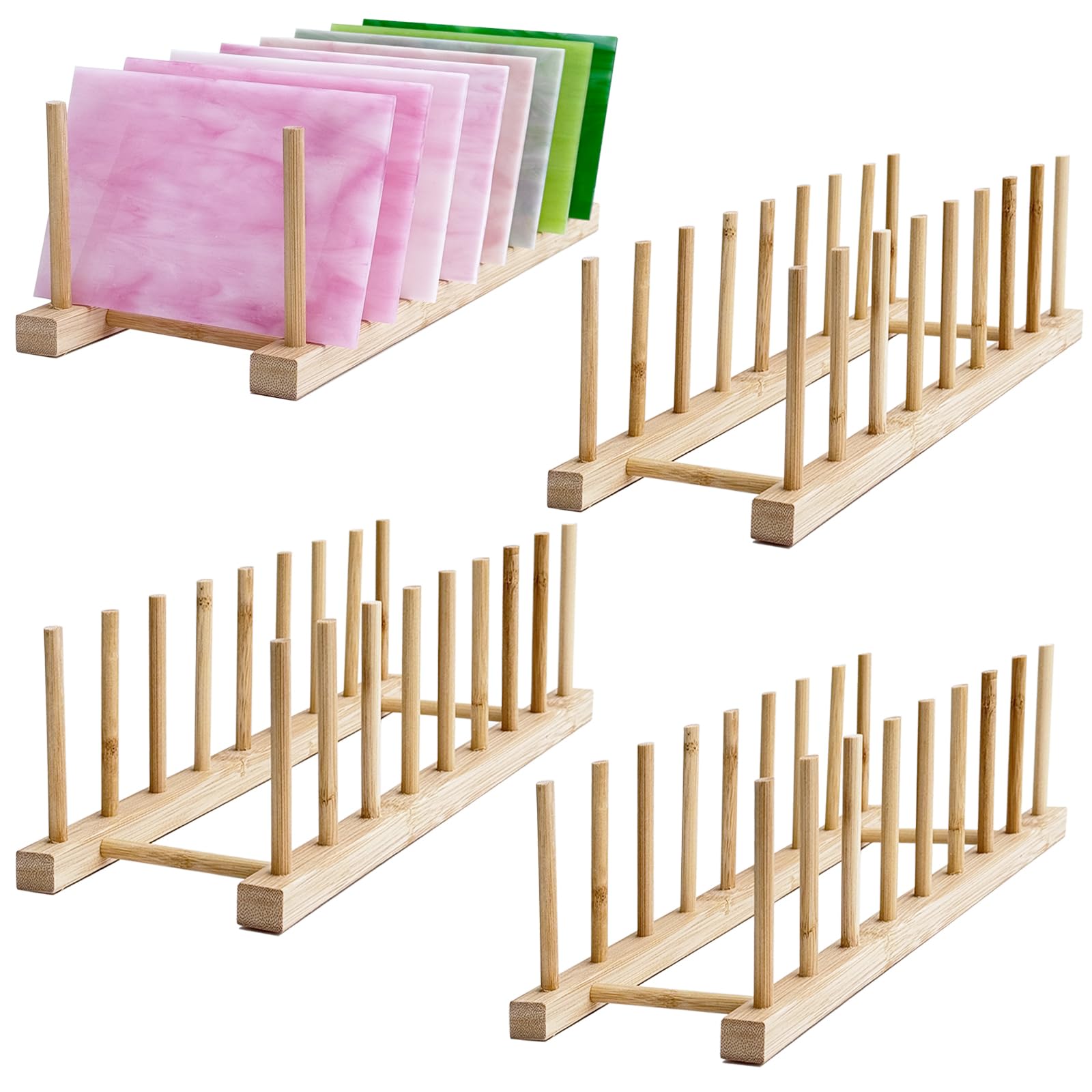 Amazon.com: ILLUCKAI 8 Slots Organizer for Stained Glass Sheets Stained ...