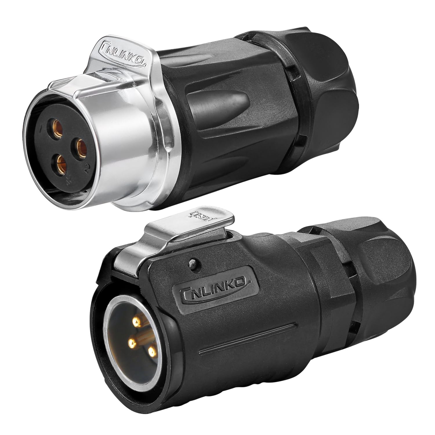 Amazon.com: CNLINKO LP-20 3 PIN Waterproof Connector, IP68 Circular ...