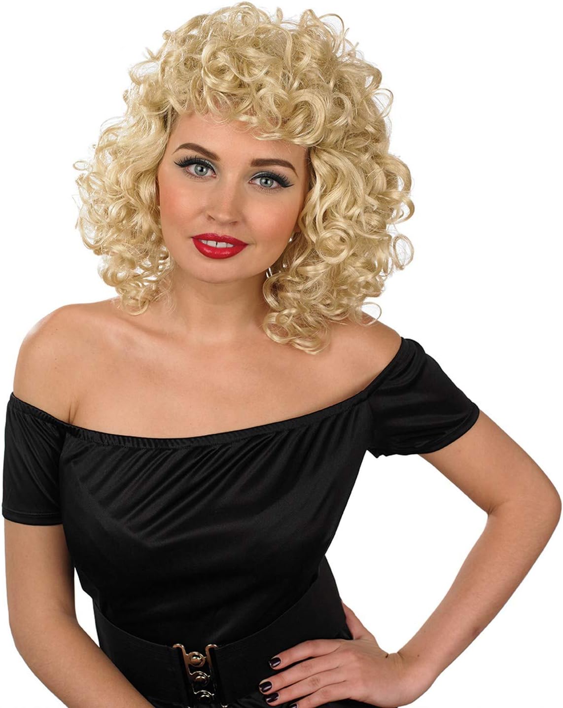 Amazon.com: Fun Costumes Grease Girls Bad Sandy Wig Standard : Clothing ...
