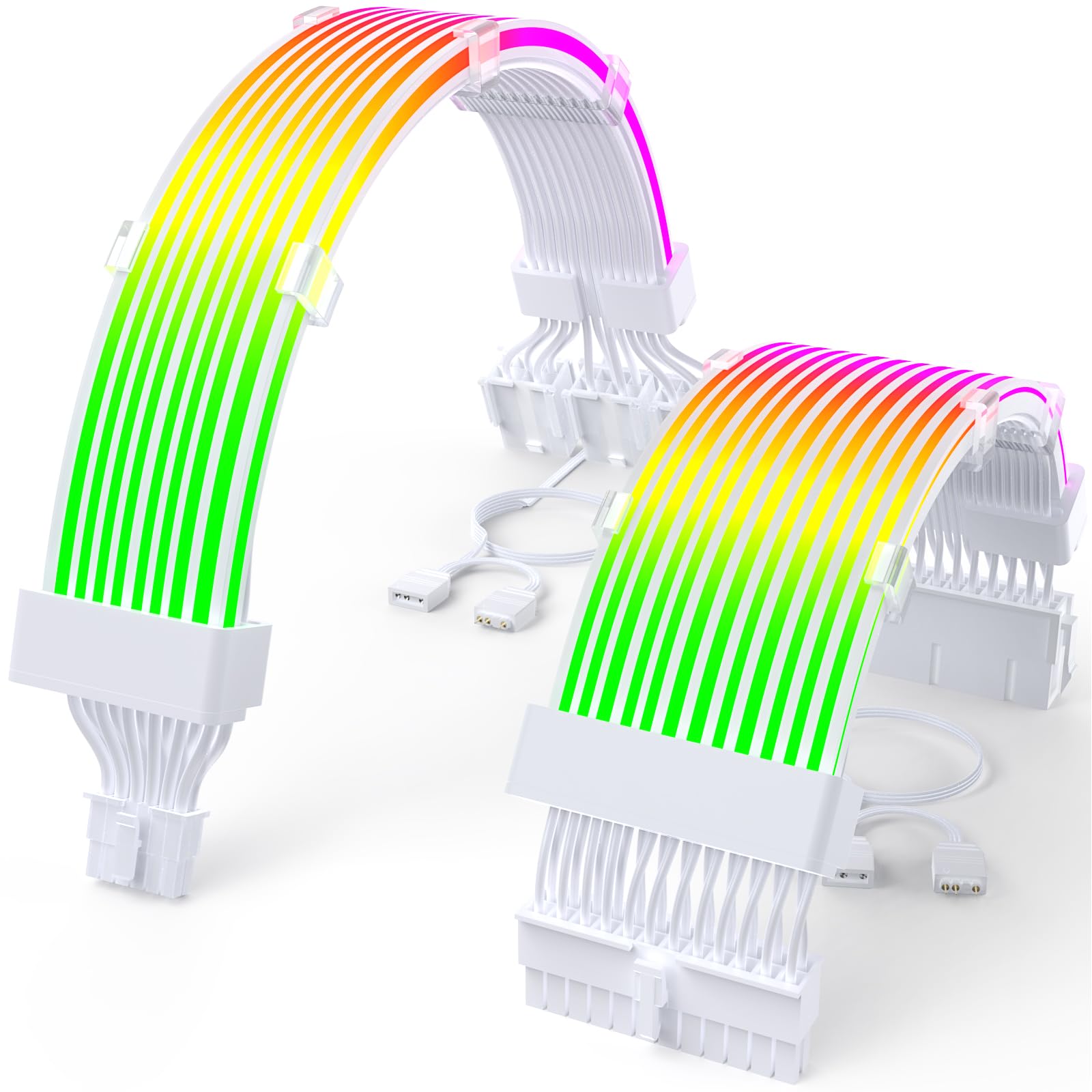 Amazon.com: Sirlyr RGB 12VHPWR Cable Set,ARGB PSU Cable Extension of ...