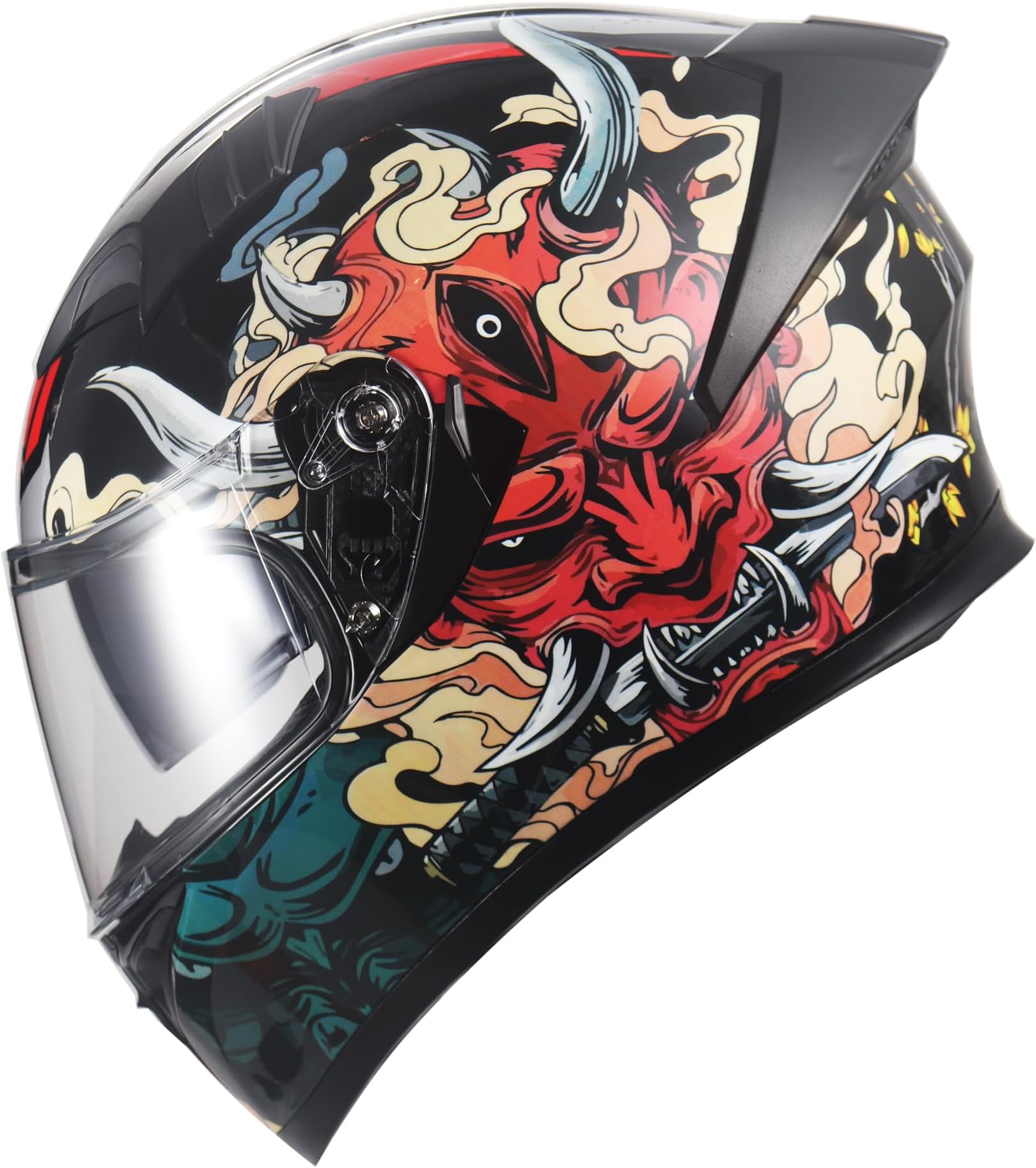 Amazon.com: KYPARA Full Face Motorcycle Helmet with Internal Tinted ...