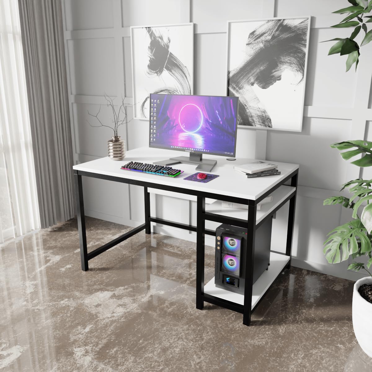 Riyan Luxiwood® Carter Computer Table with or Without Keyboard Tray I ...