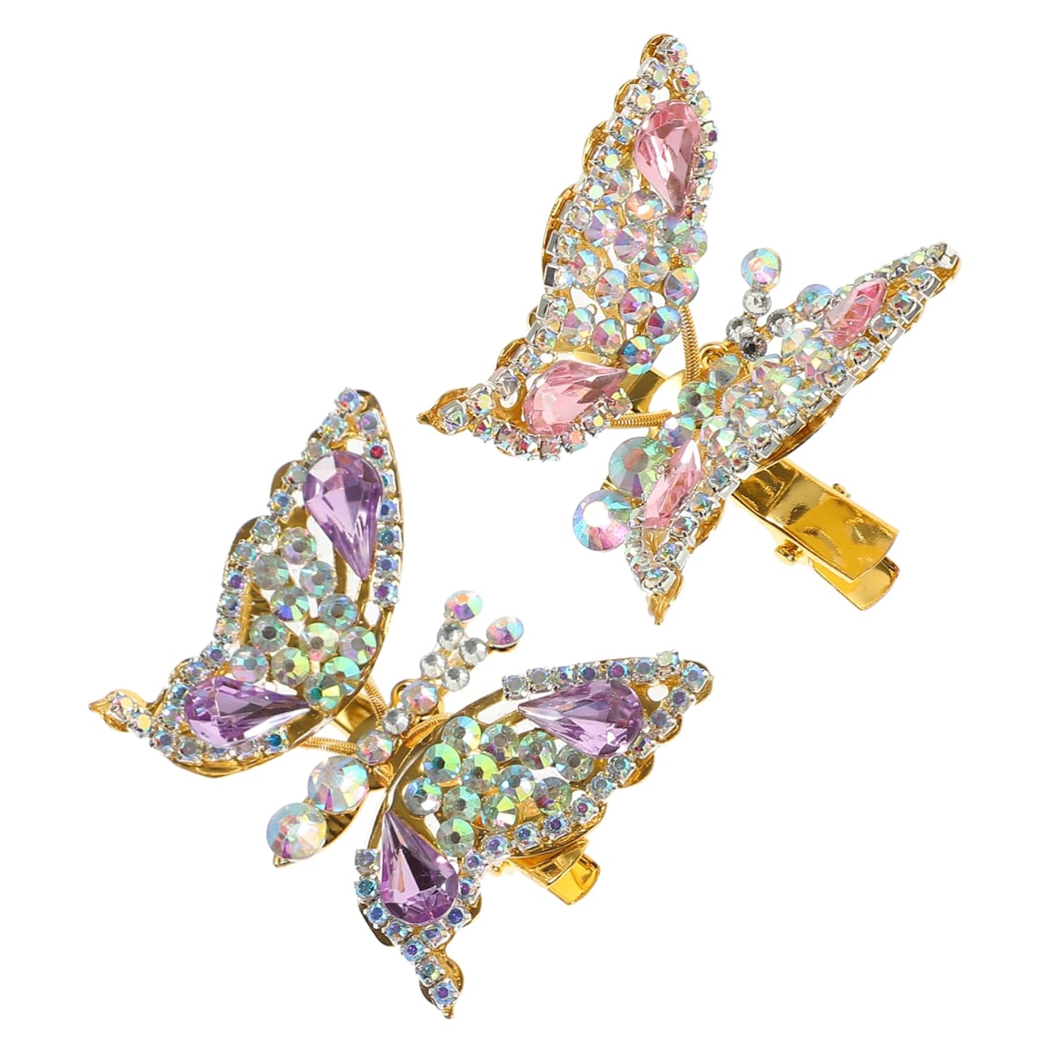 Amazon.com : 2pcs Butterfly Hair Clip Hair Butterflies Moving Braided ...