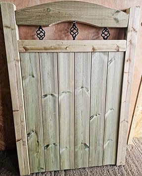 Wooden Garden Dome Gate Pedestrian Gate Wooden Pressure Treated 4ft ...
