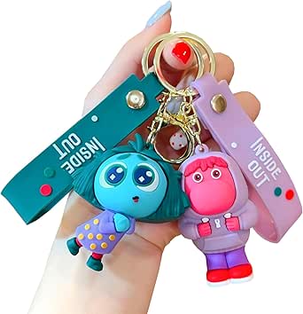 VANEME Inside Out 2 Anxiety Keychain- Waterproof PVC Character ...