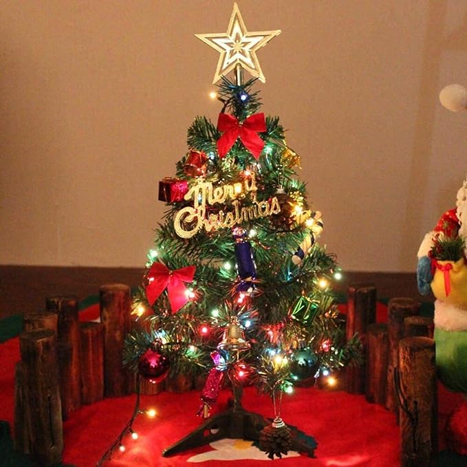 Amazon.com: Mini Christmas Tree, Small Christmas Tree with Lights,Table ...