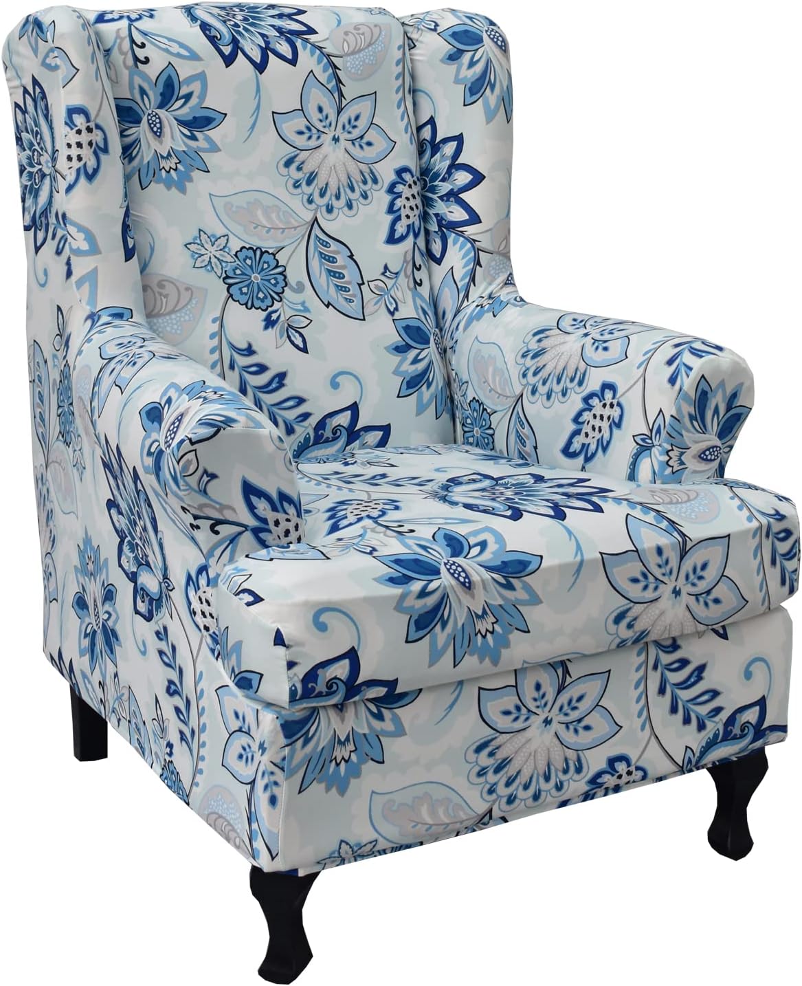 Amazon.com: CRFATOP 2 Piece Stretch Wingback Chair Cover Printed Wing ...