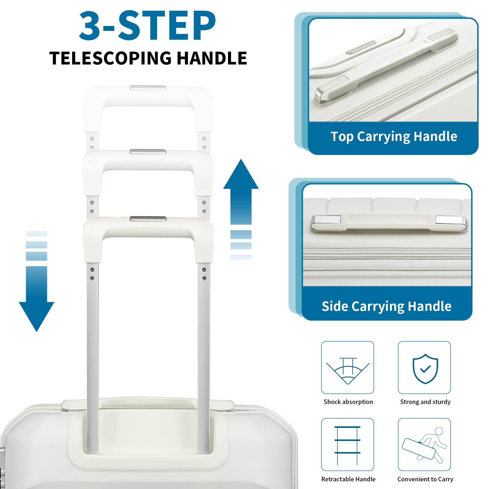 Snapklik.com : Somago 20" Carry On Luggage And 14" Mini Cosmetic Cases ...