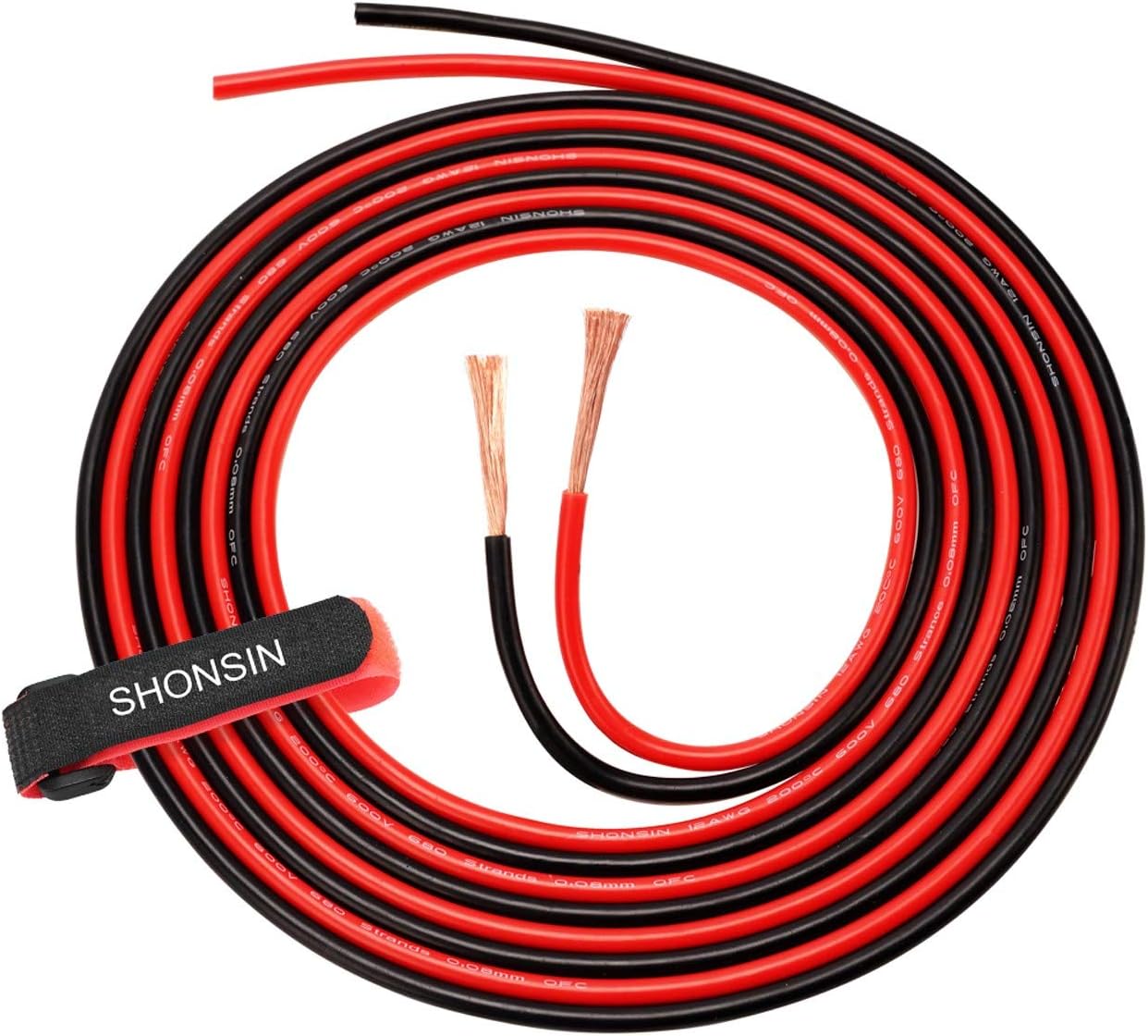 Amazon.com: 12 AWG Wire, SHONSIN 12 Gauge Silicone Wire 100% Copper ...