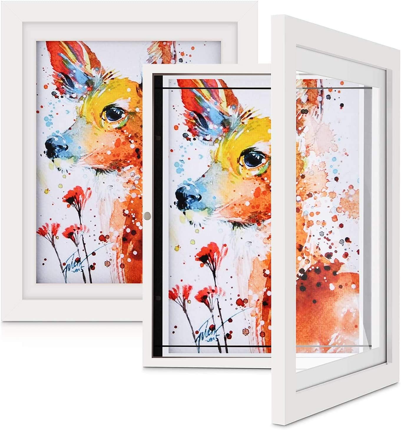 Amazon.com - [2-Pack] Kids Art Frames, 10x12.5 Front Opening Kids ...