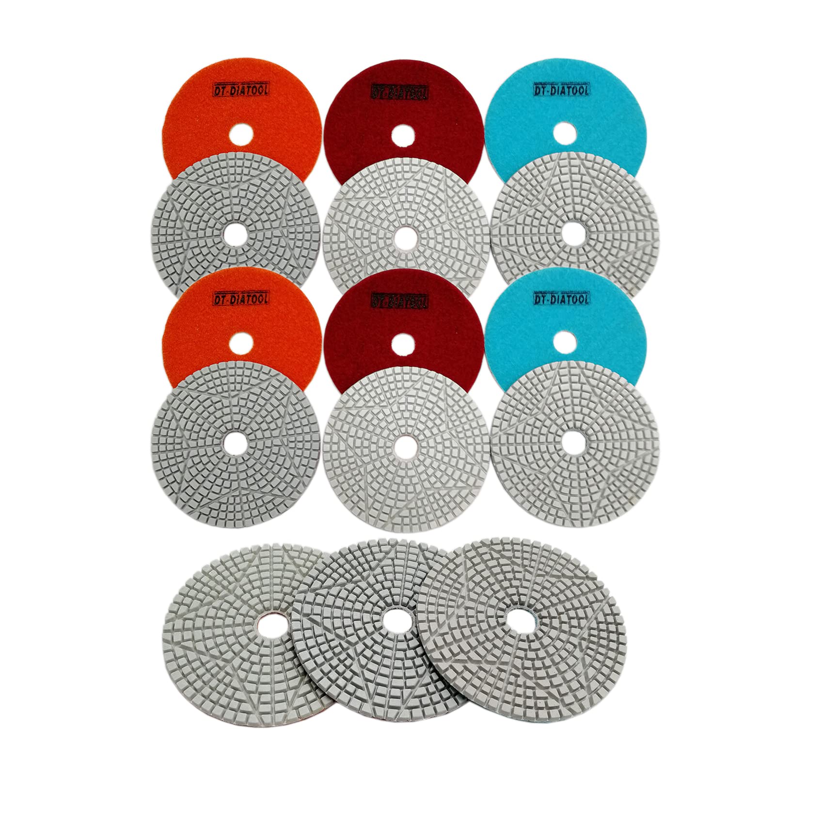 Snapklik.com : DT-DIATOOL Diamond 3 Step Polishing Pads 4 Inch For ...