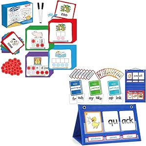 Amazon.com: Torlam Elkonin Boxes Phonemic Awareness Phonics Games Sight Words Flash Cards ...