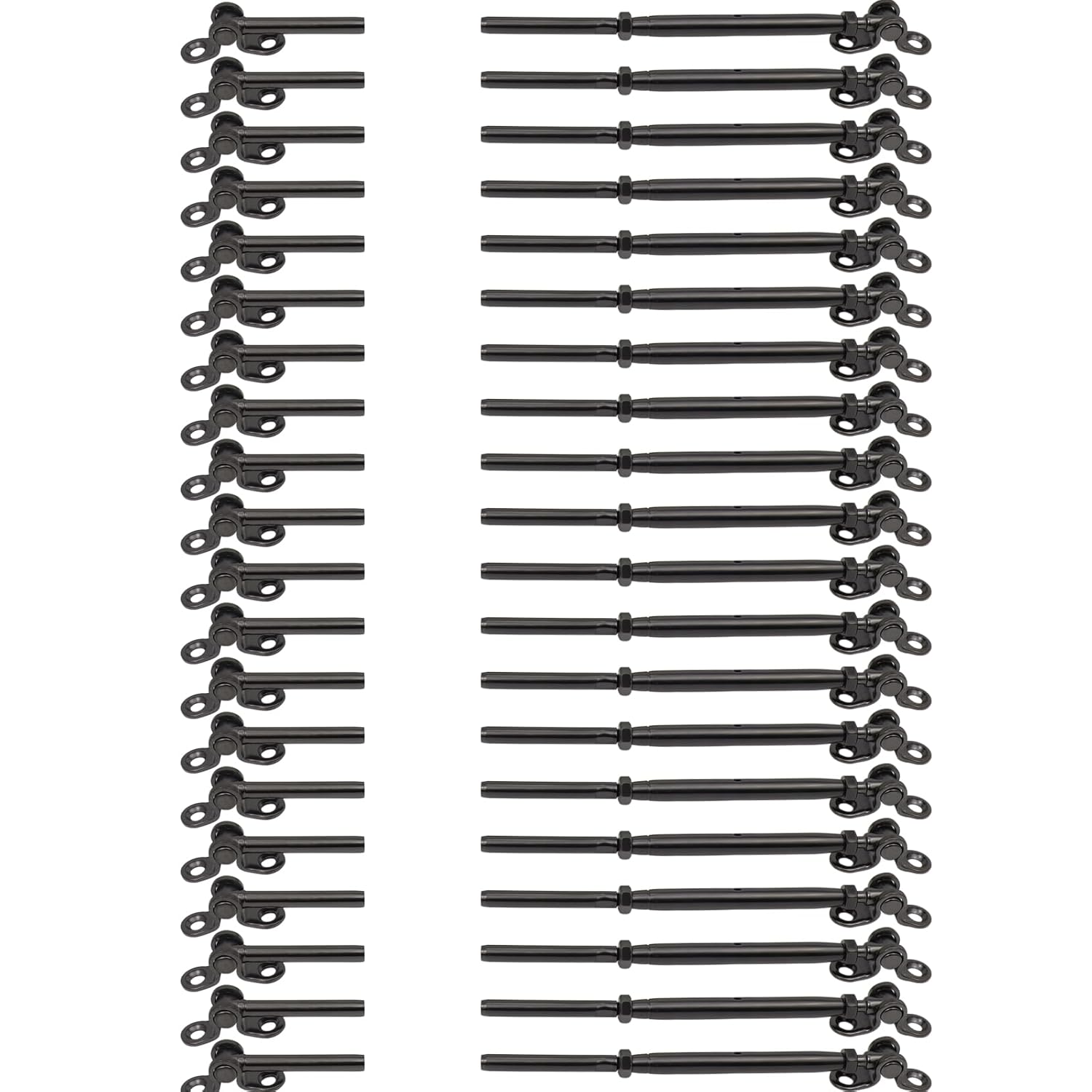 Challcrea 3/16 Black Cable Railing Hardware, 20 Pairs thickened Black ...