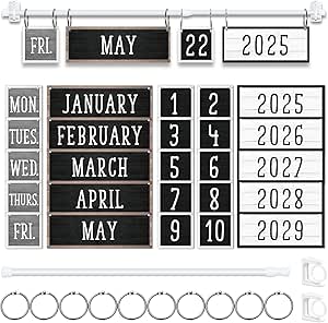 Amazon.com : Black and White Flip Calendar for Classroom, Flip Calendar ...