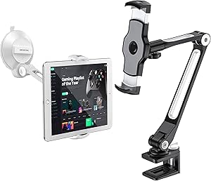 Amazon.com: AboveTEK Sturdy iPad Holder, Aluminum Long Arm iPad Tablet ...