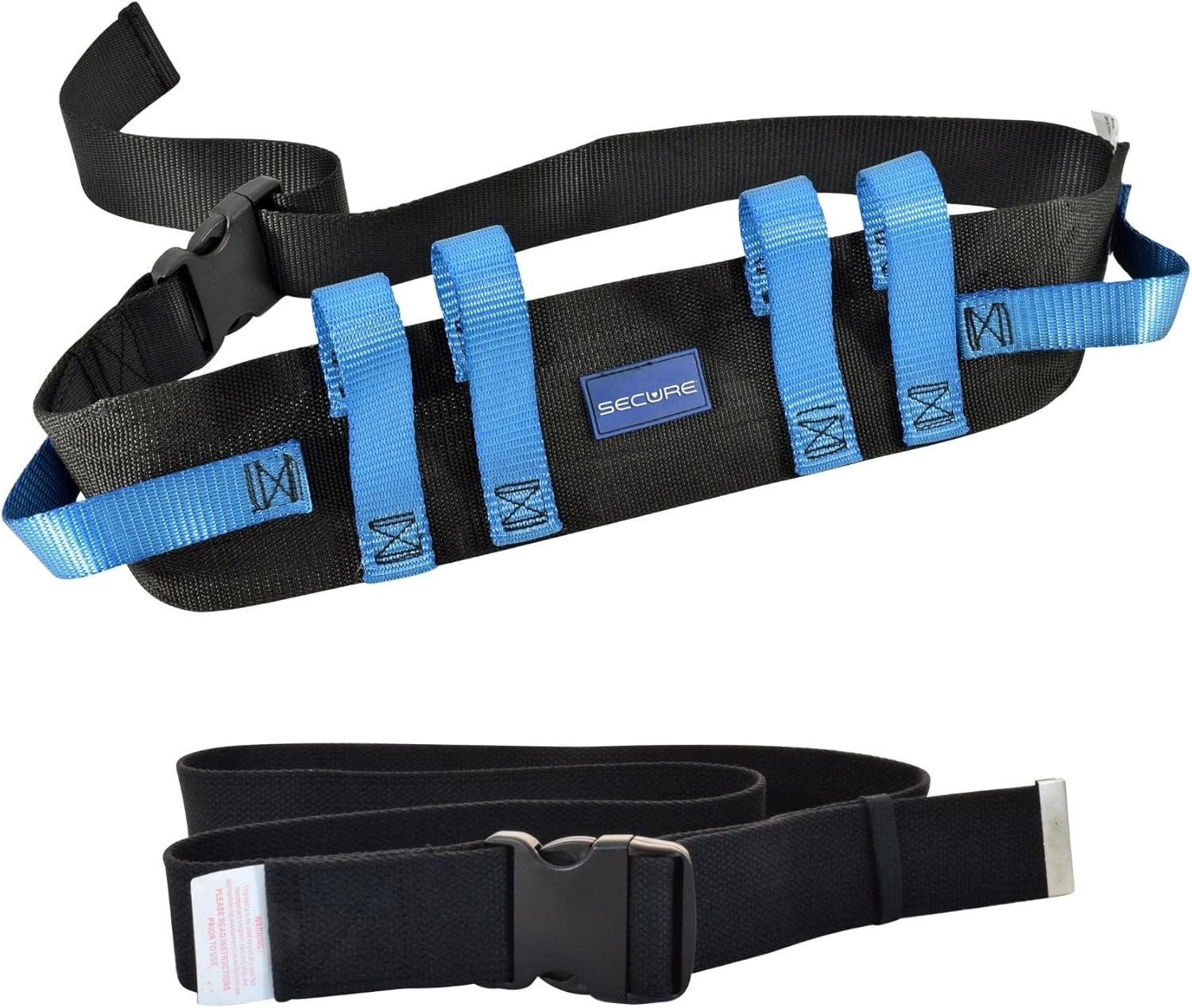 Amazon.com: Secure 2-Pack Gait Belt with Handles and 60" Transfer Belt ...