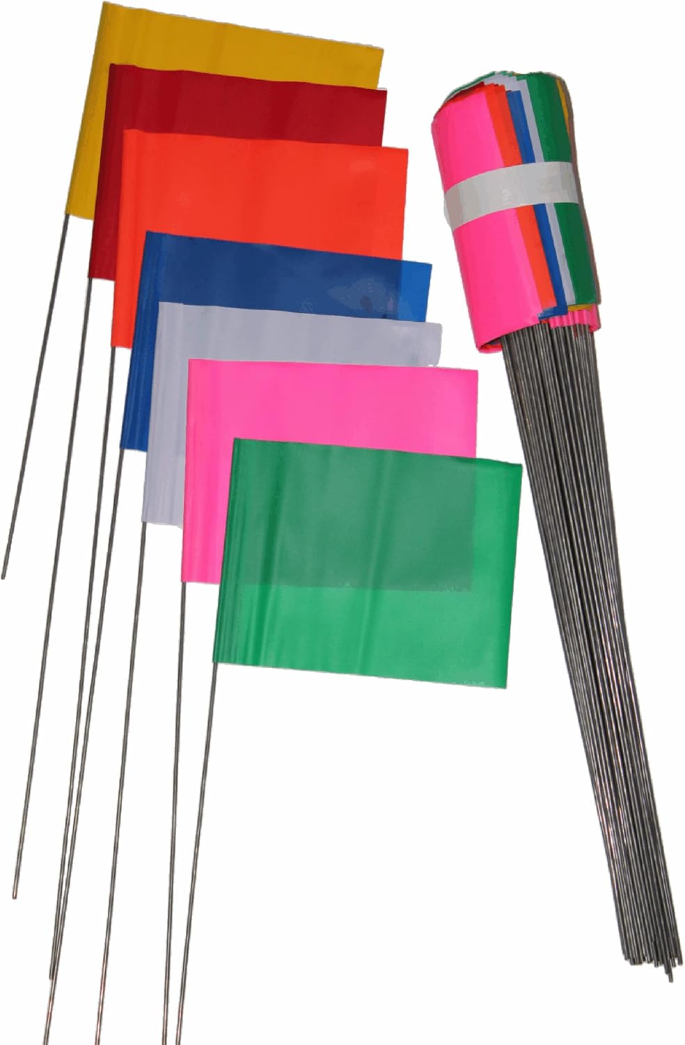Amazon.com : Tuyrchu Marking Flags, 7 Colors Safety Flag - 70 Pack ...