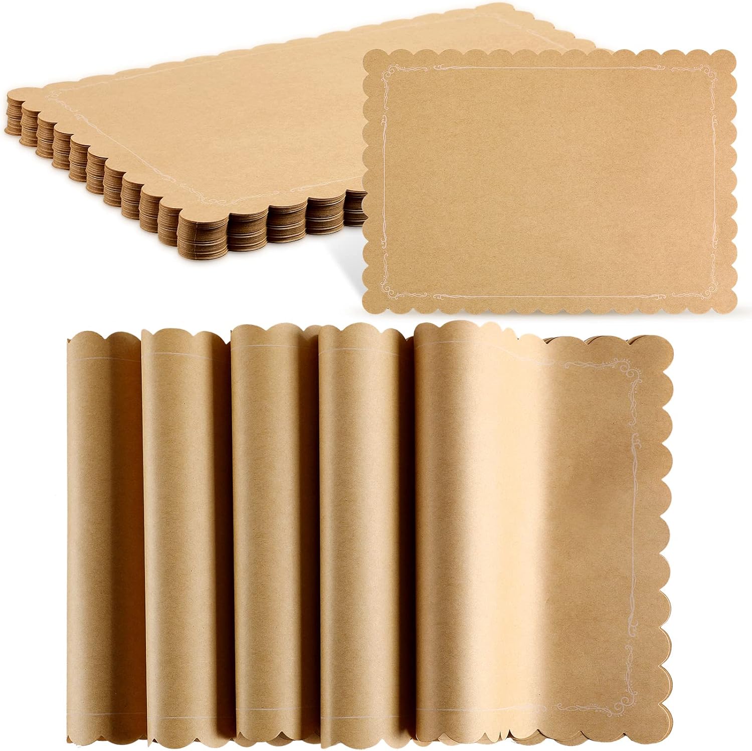 Amazon.com: 200 Pcs Disposable Brown Kraft Paper Place Mats Paper ...