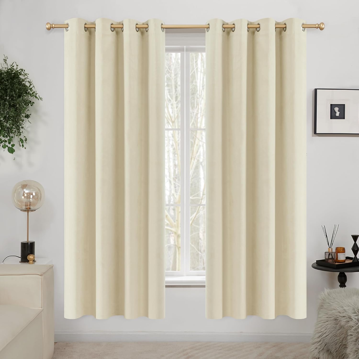 Amazon.com: Deconovo 100% Blackout Curtains for Bedroom 72 Inch Length ...