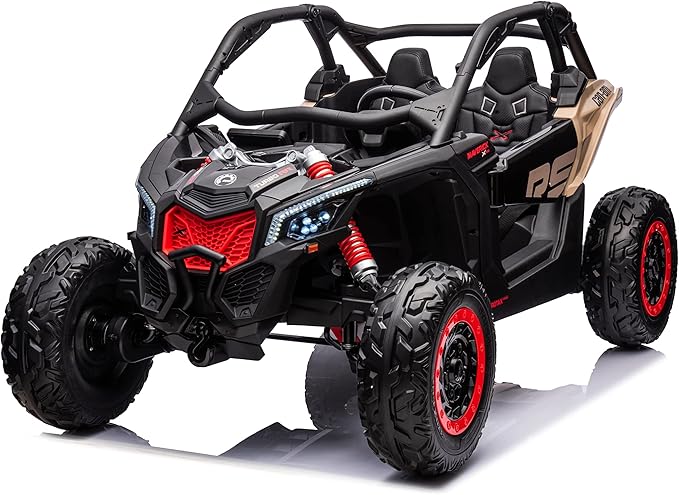 Amazon.com: Can Am Maverick 2x24V, 4x4 Kids UTV 2 Seater Ride-On, Ages ...