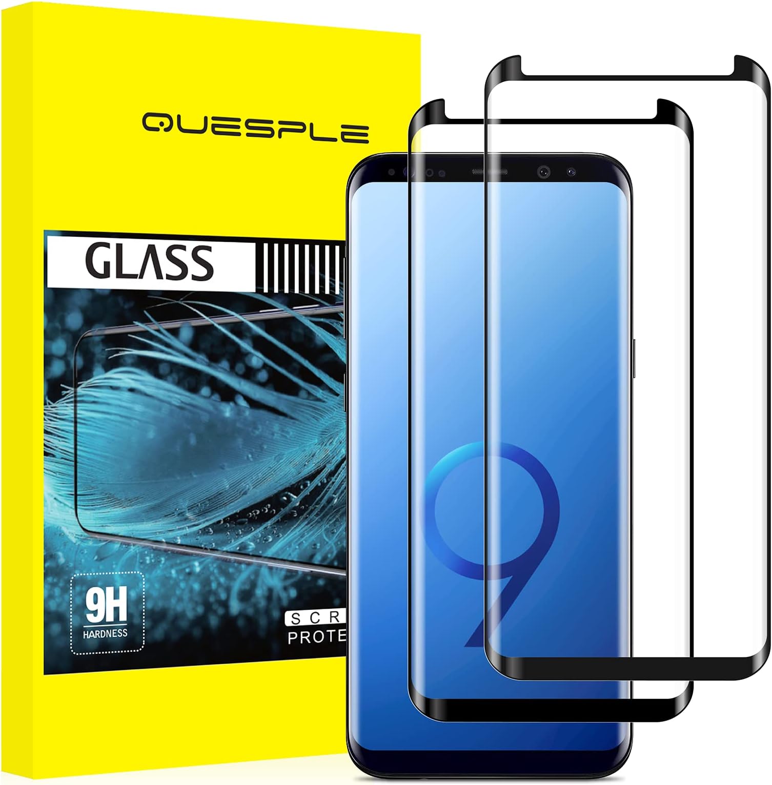 Amazon.com: QUESPLE [2 Pack Screen Protector for Samsung Galaxy S9 5.8 ...