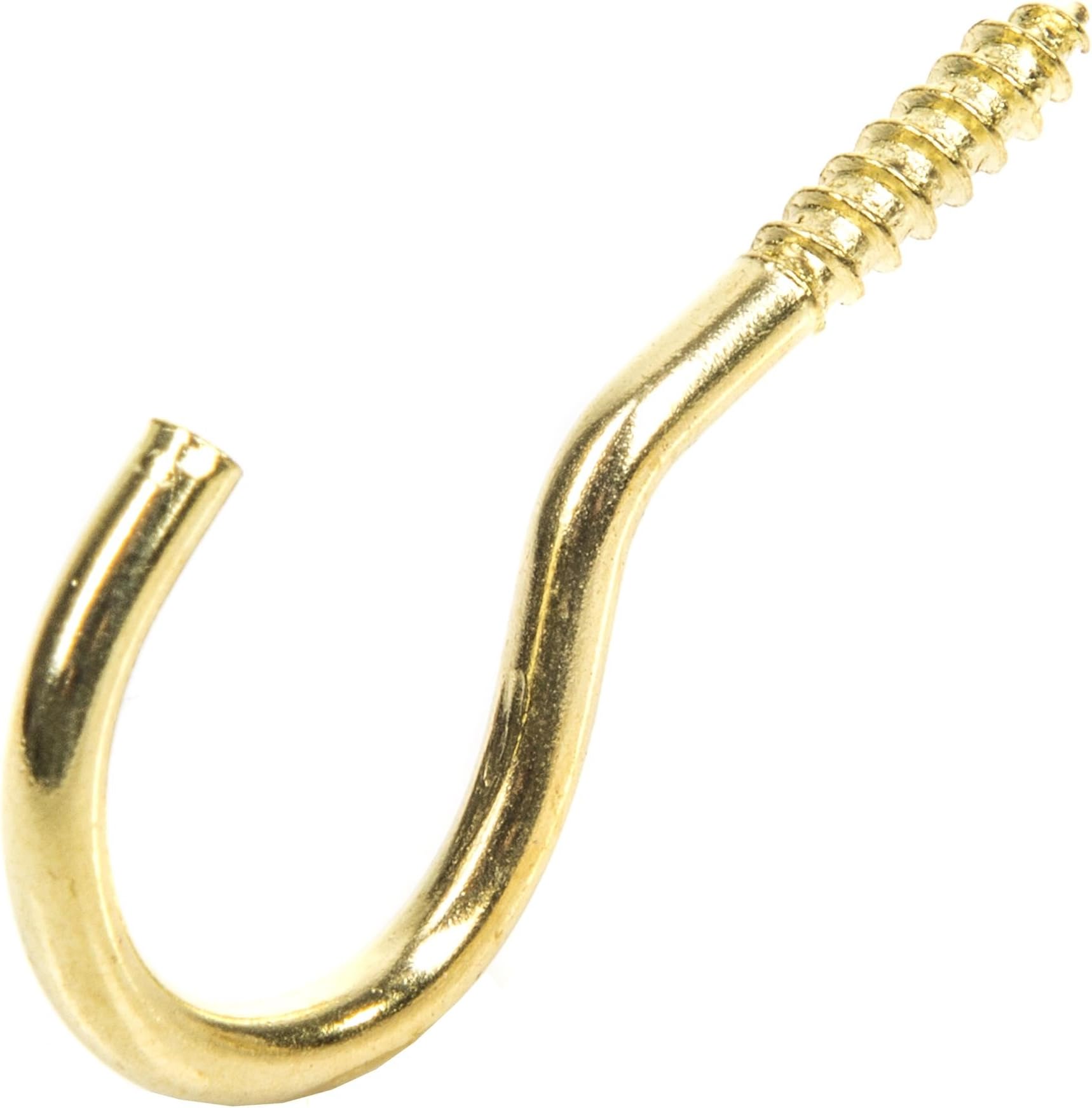 32MM Brass Shouldered Straight Cup Hook Dresser Screw Large - 20 Pack ...