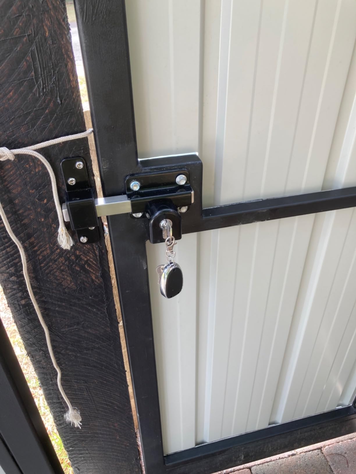 Gatemate 1490086 Double P11 Euro Long Throw Lock, Black/Stainless Steel ...