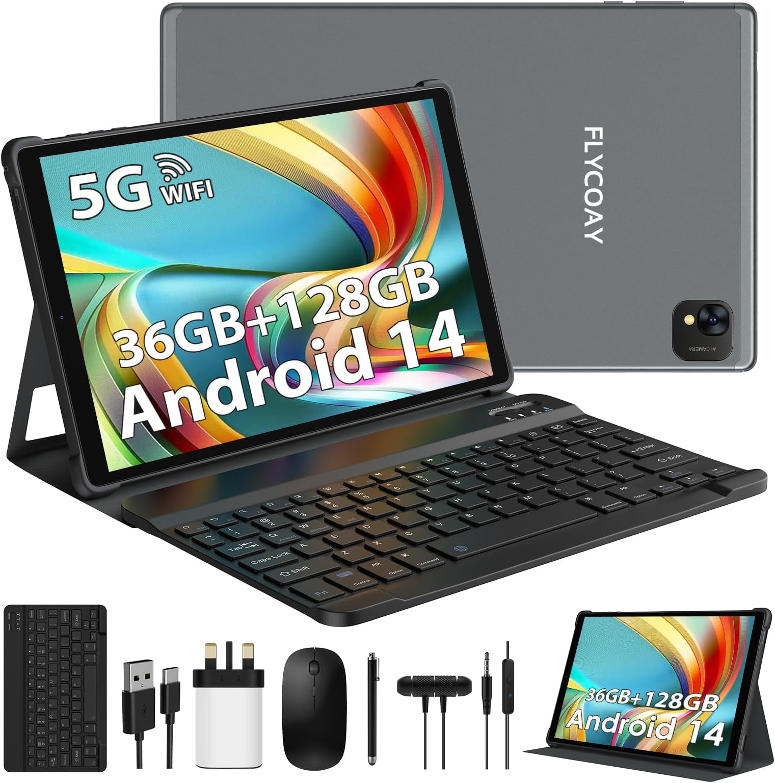 ZIOVO Tablet 10 Inch Android 13 Tablet, 14GB RAM + 128GB ROM(1TB TF ...