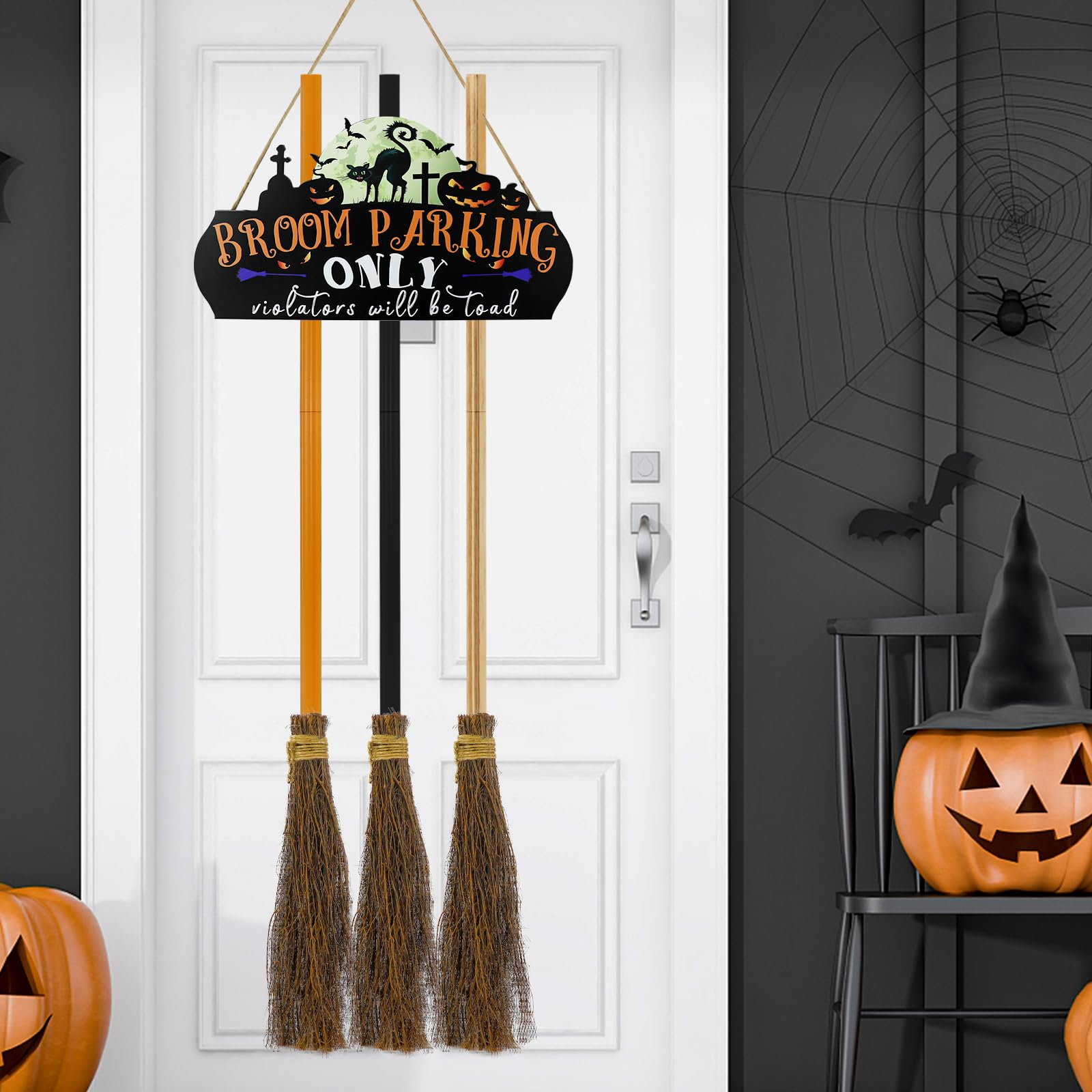 Amazon.com: Halloween Decorations Indoor & Outdoor - Witch Broom ...