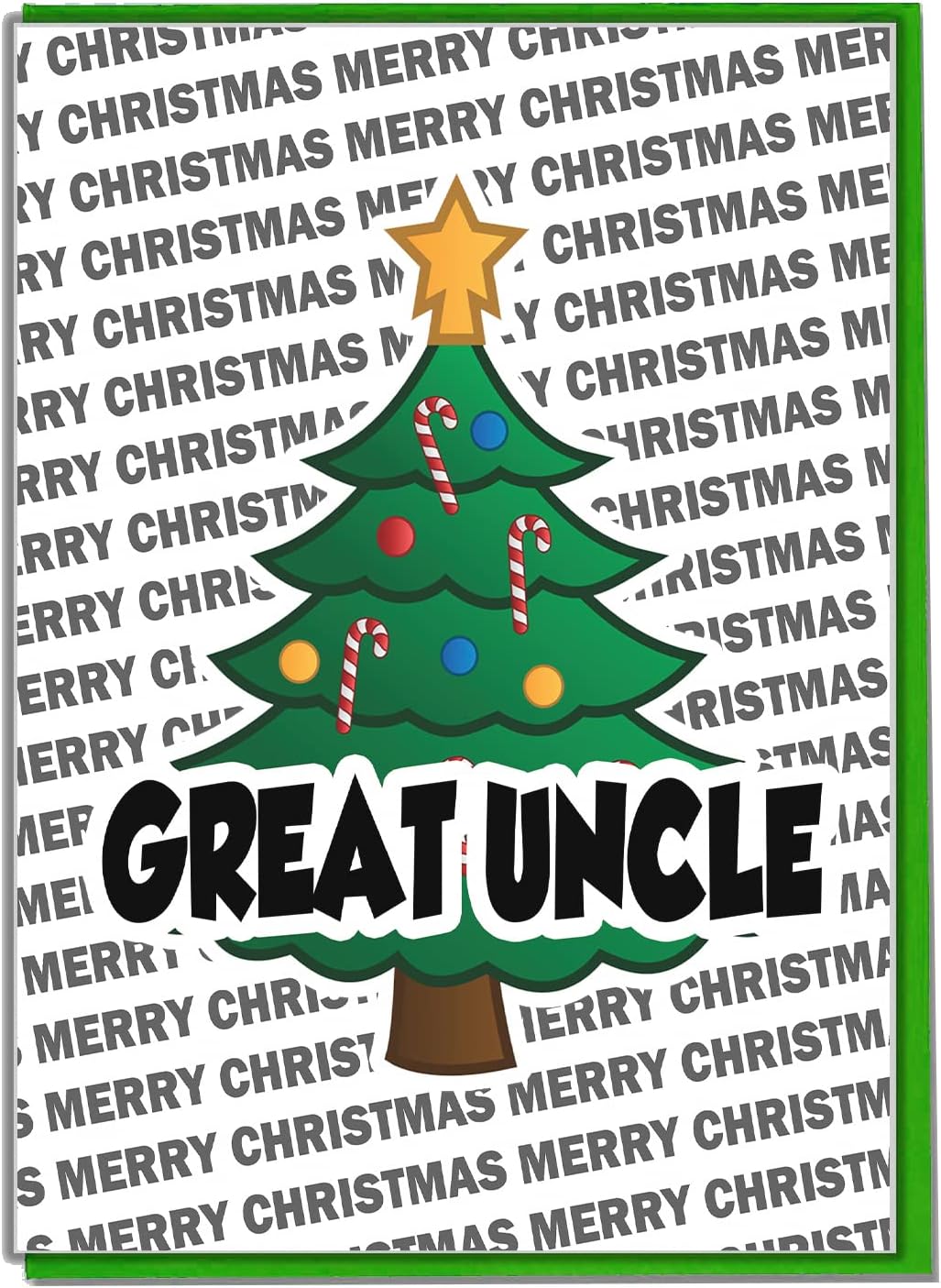 AK Giftshop Great Uncle Christmas Card Festive Tree Greeting Card ...