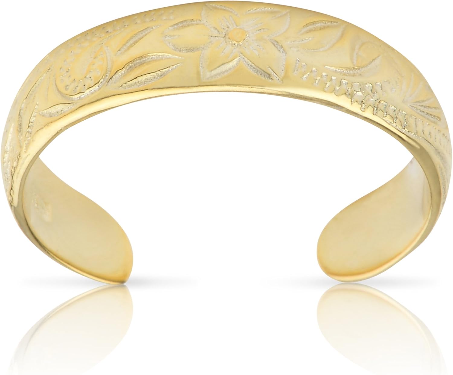 Amazon.com: Hawaiian Jewerly Sterling Silver 14k Gold Finish Flower Toe ...