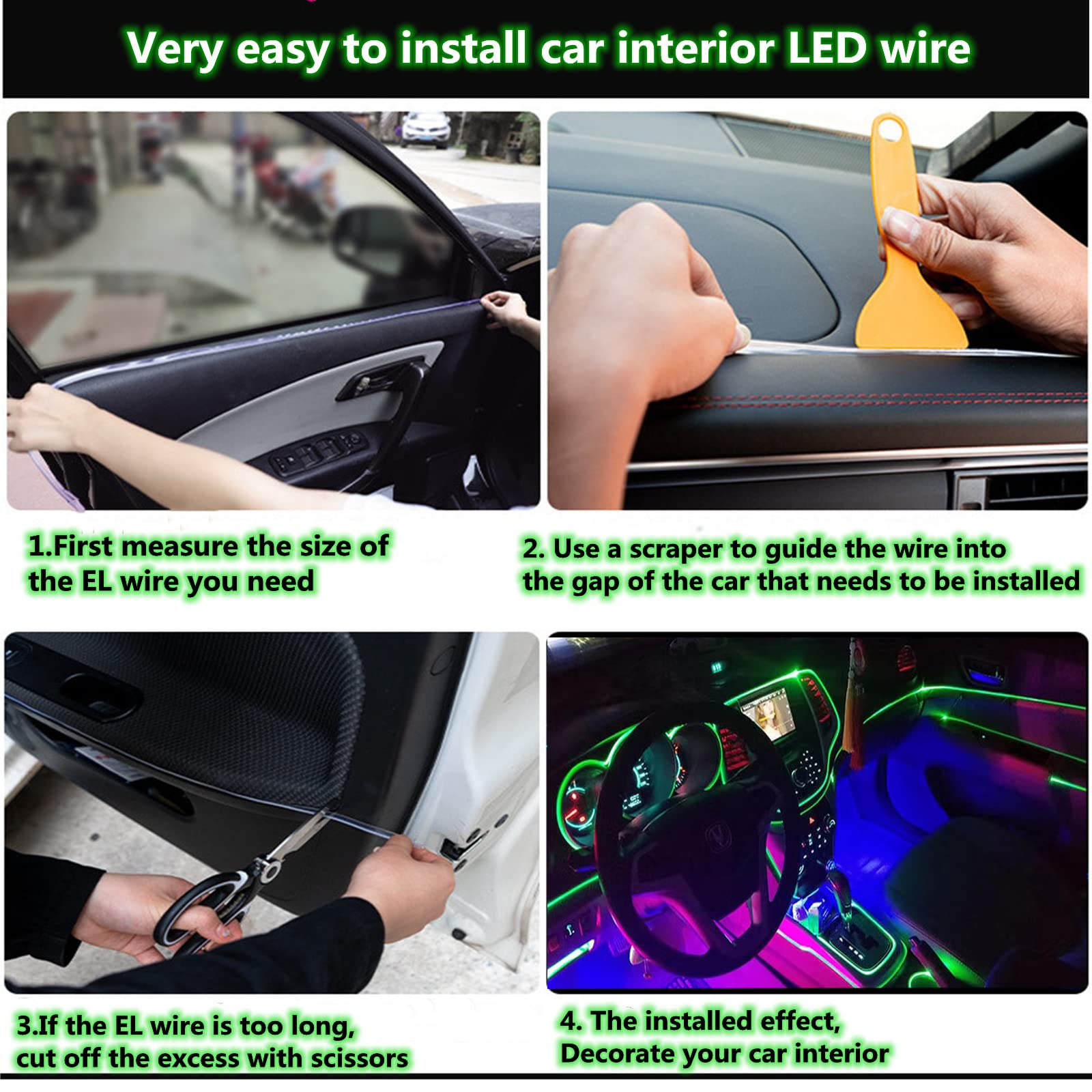 El Wire Car Interior Installation
