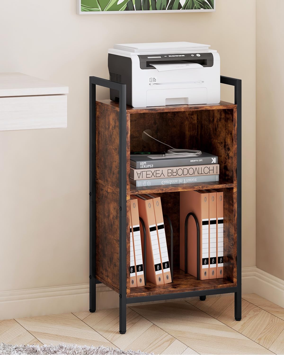 Amazon.com: Yusong 3 Tier End Table, Tall Side Table with Storage ...