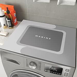 Amazon.com: BANEBOR Marine Print Washing Machine Mat for Top Load ...