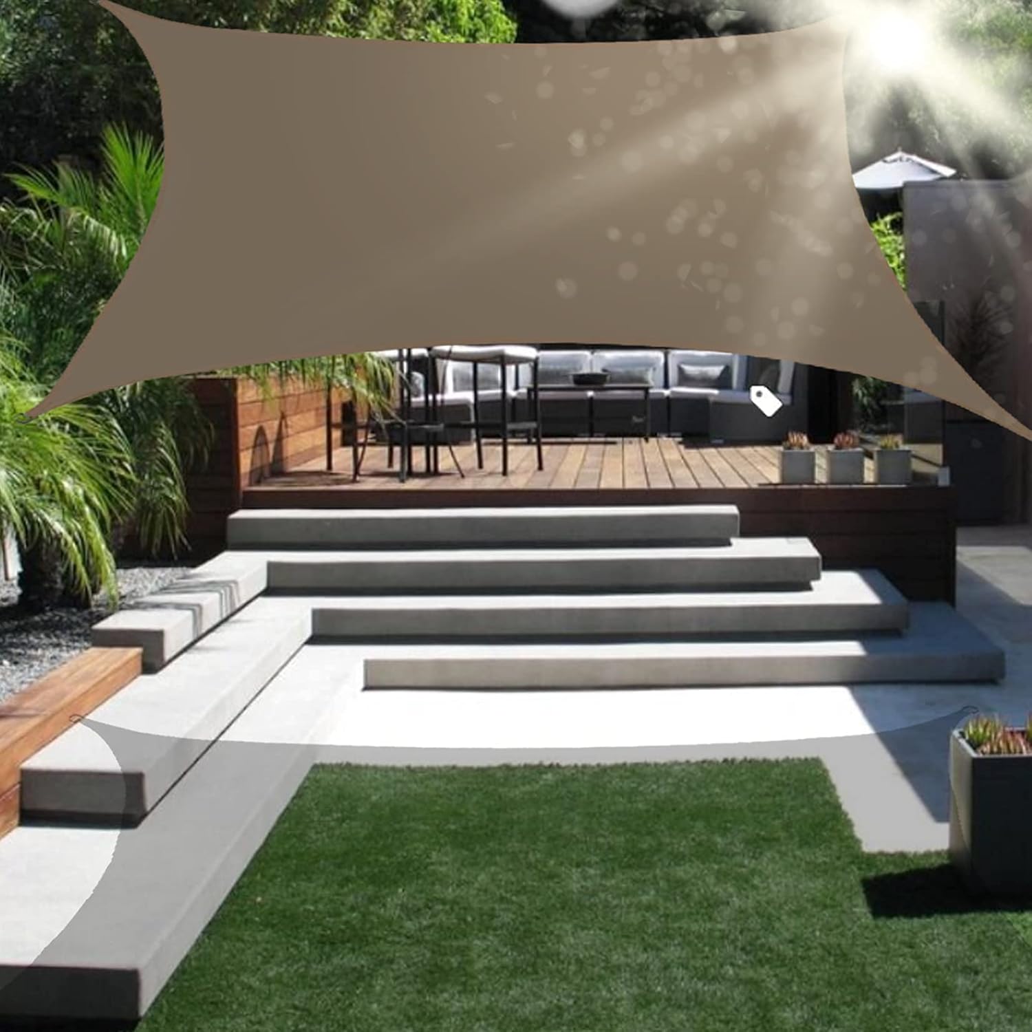 Rectangular Sun Shade Rectangular Sun Shade Canopy UV Block Outdoor Sun ...