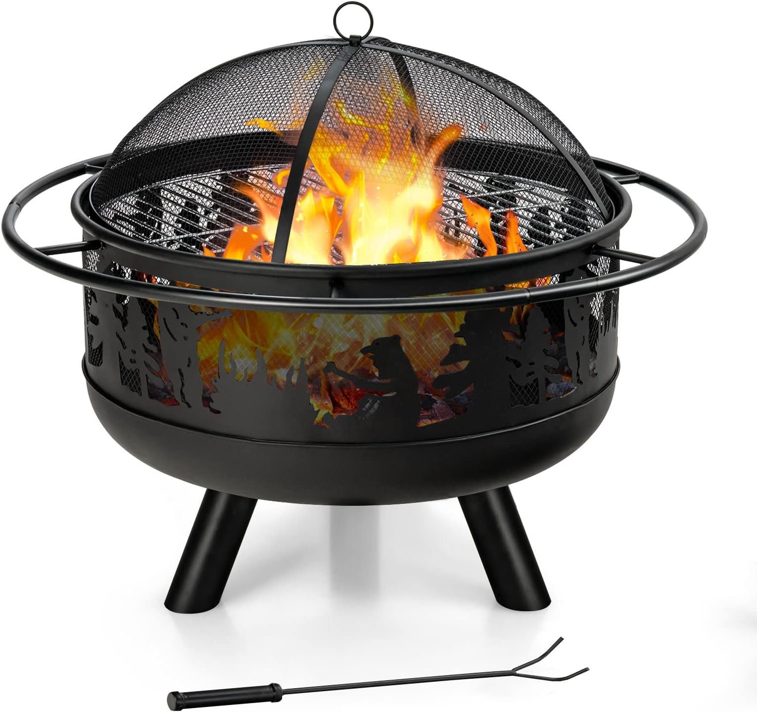 Corten Steel Curved Fire Pit - 1200mm Diameter x 210mm High : Amazon.co ...