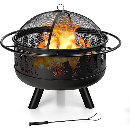 Amazon.com : Georgia Bulldogs UGA Portable Steel Fire Pit Grill ...