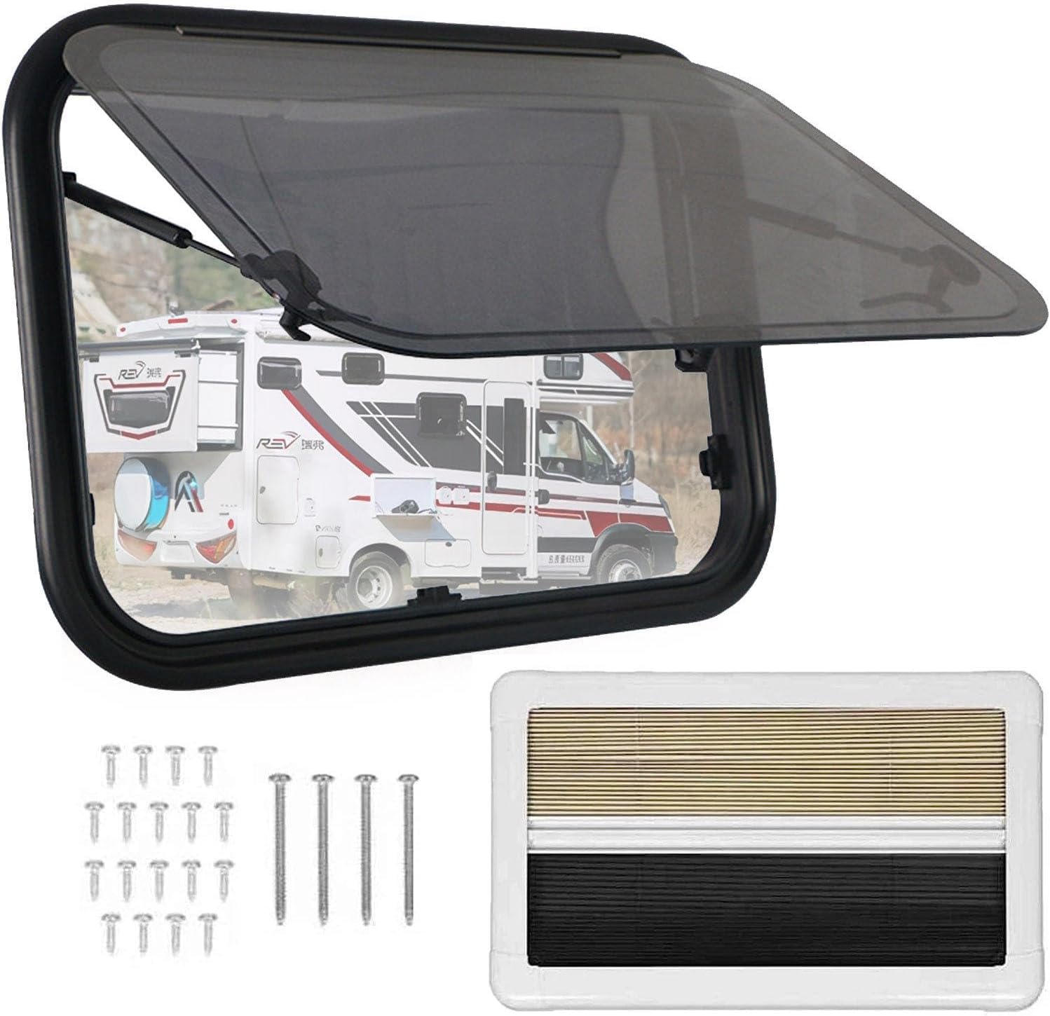 Amazon.com: MOXAC Rv Side Hinged Window Camper Windows Replacement ...