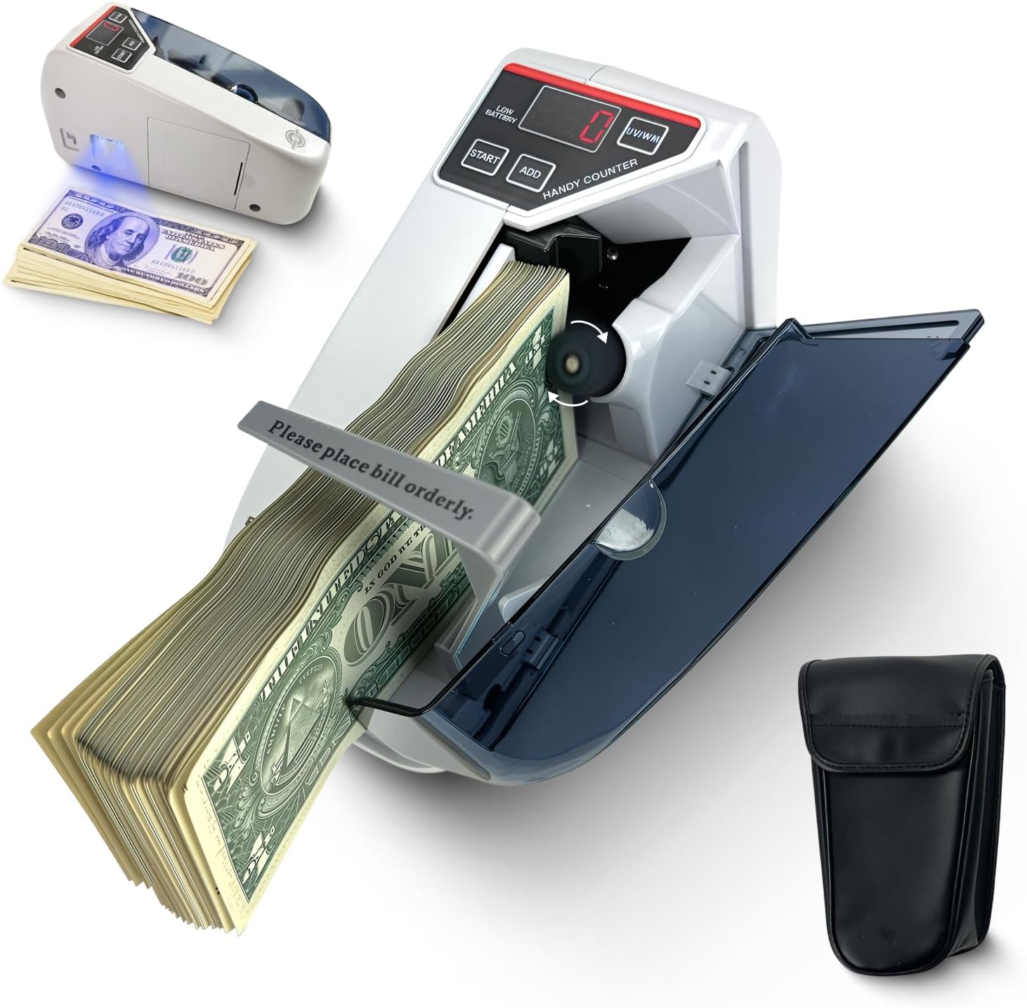 Amazon.com : Money Counter Machine ELROTONEG V30, Cash Counter with UV ...