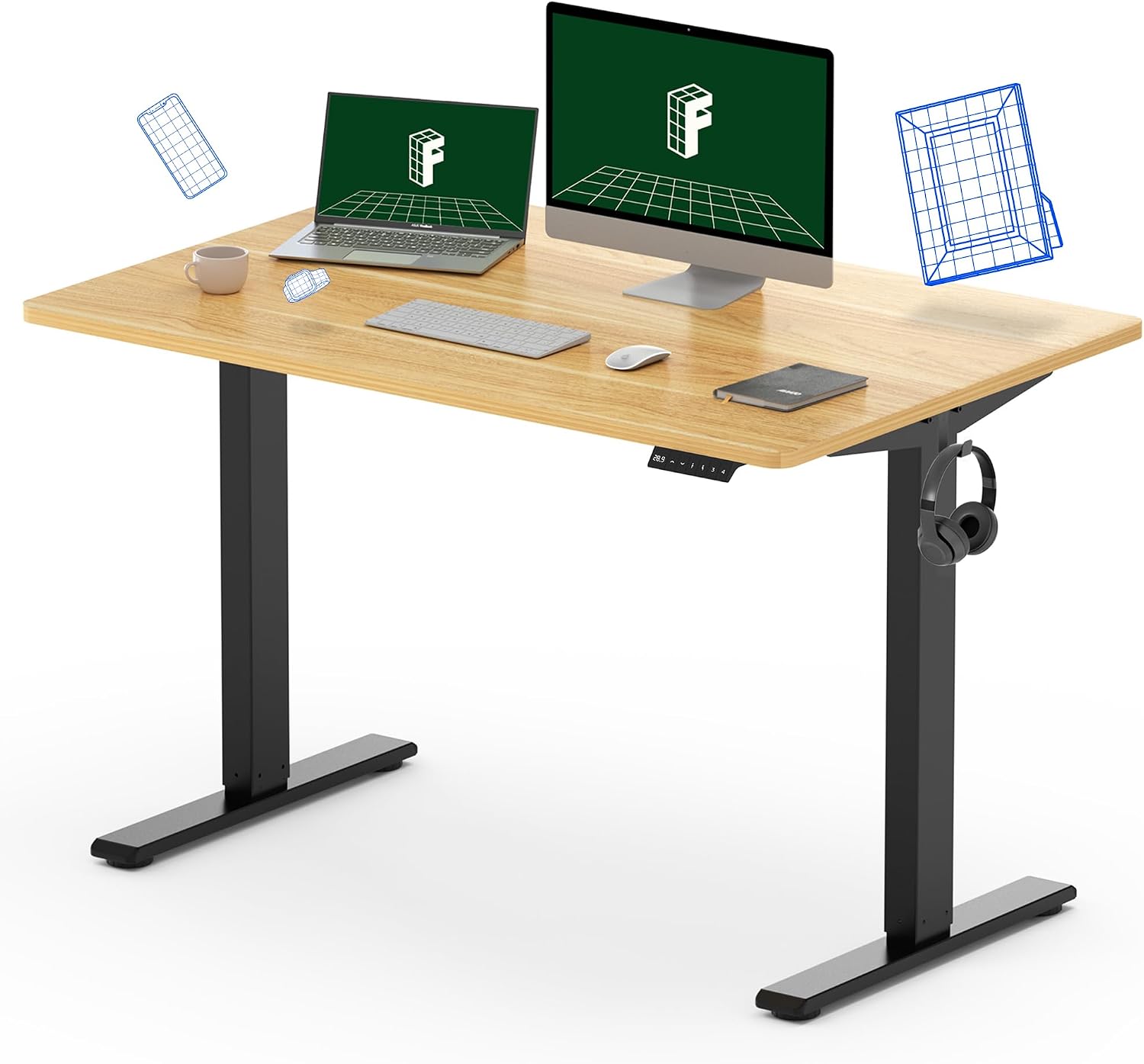 Amazon.com: FLEXISPOT EN1 Electric White Stand Up Desk 48 x 24 Inches ...