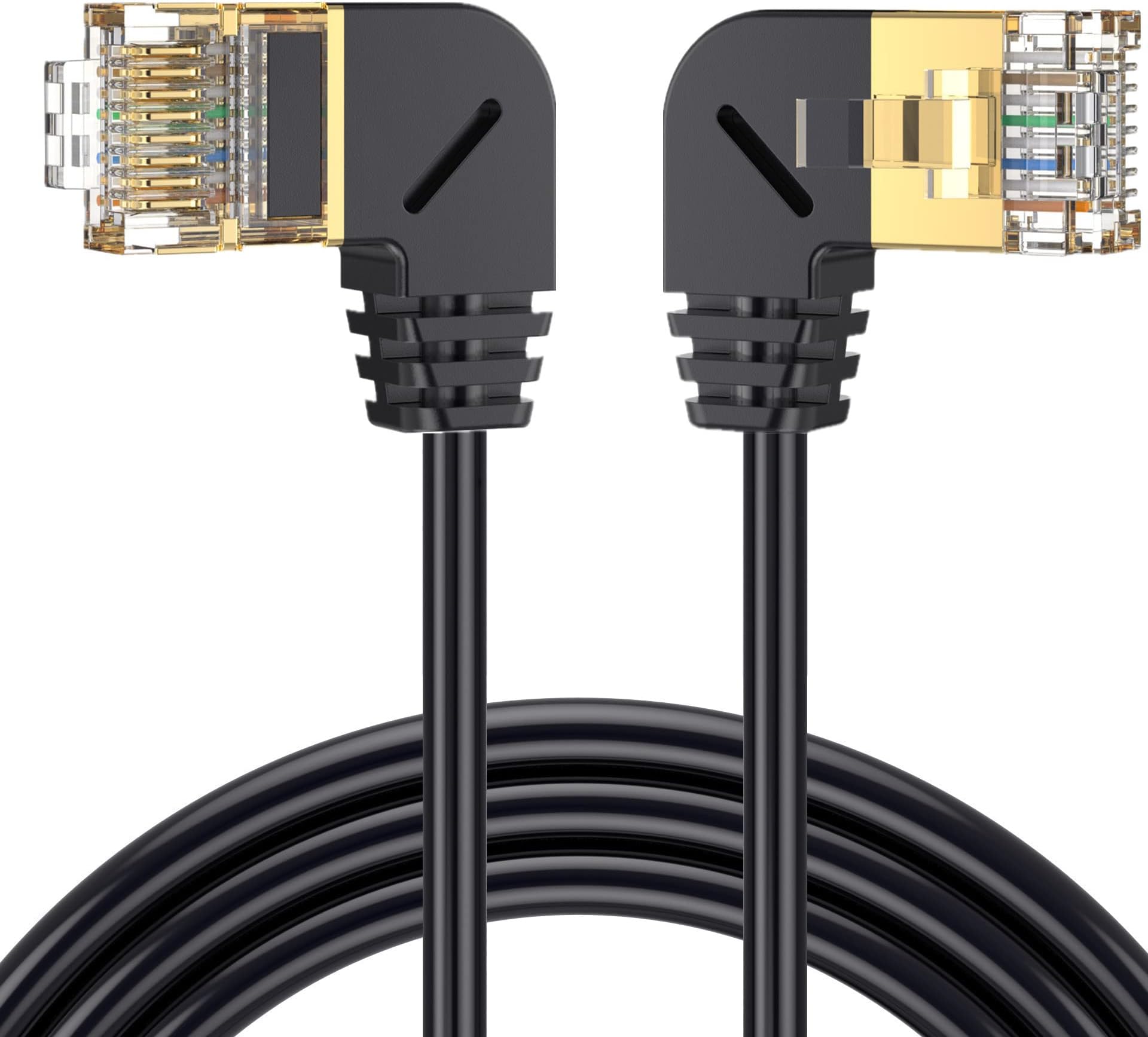 CABLESETC CAT8 Crystal head Gold-plated Slim Flexible high-speed CAT 8 ...