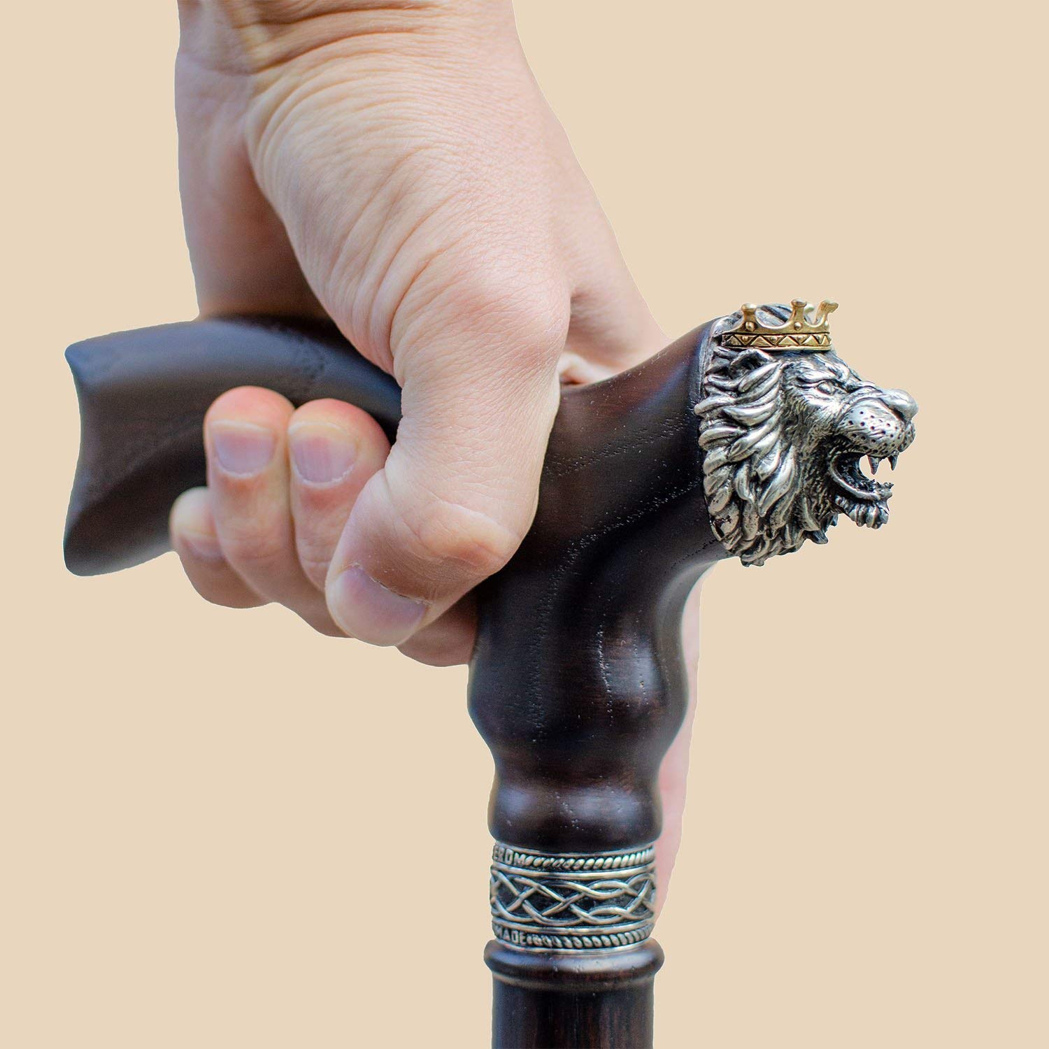 Custom Lion King - Walking Cane Cool Men's Wooden Canes Stylish Walking ...