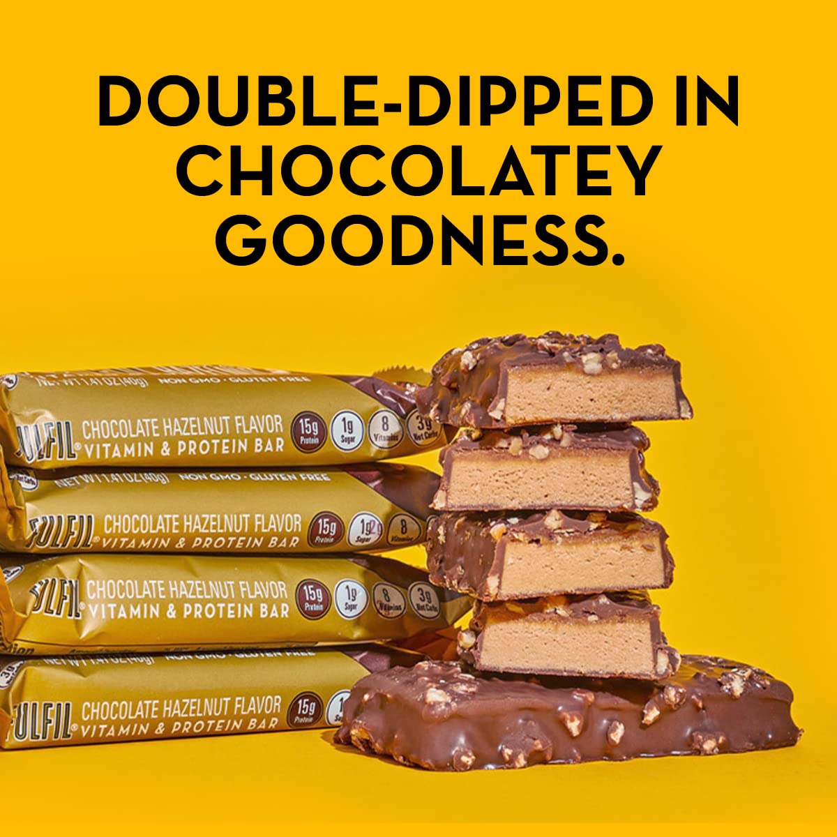 Snapklik.com : FULFIL Vitamin And Protein Bars, Hazelnut, Snack Sized Bar